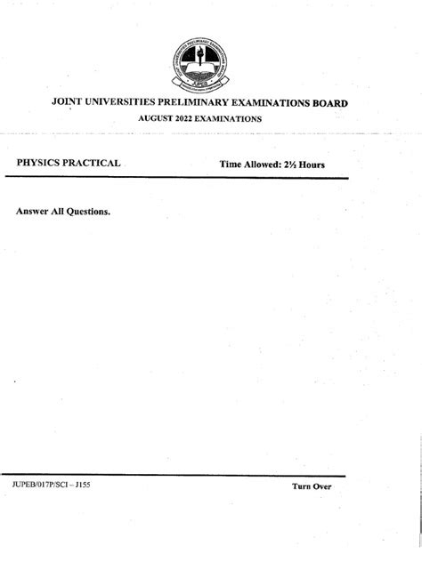 Phy Practicals Exams Jupeb Pdf Electrical Resistance And