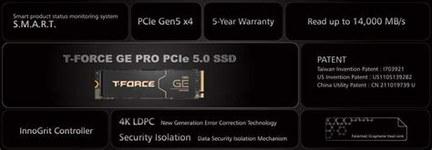 Teamgroup T Force Ge Pro Pcie 50 Nvme Up To 4tb M2 Ssds With Innogrit Controller