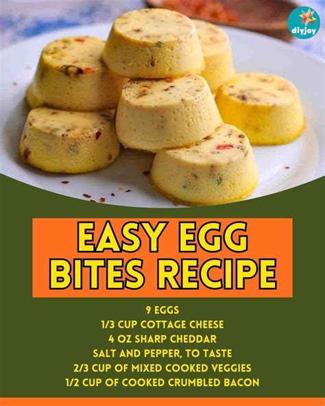 Easy Egg Bites Recipe Diy Joy