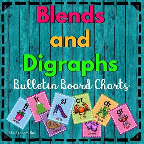 Blends And Digraph Bulletin Board Charts Kindergarten 2nd By The Teacher Bin