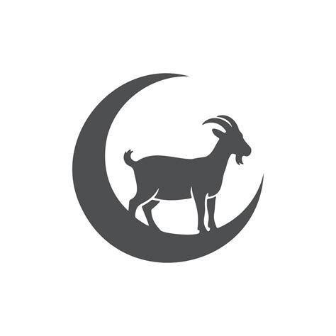 Goat Silhouette On Crescent Moon 69258209 Vector Art At Vecteezy