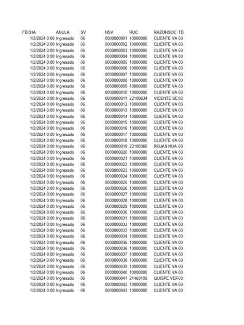 Registro De Ventas Enero 2024 Pdf