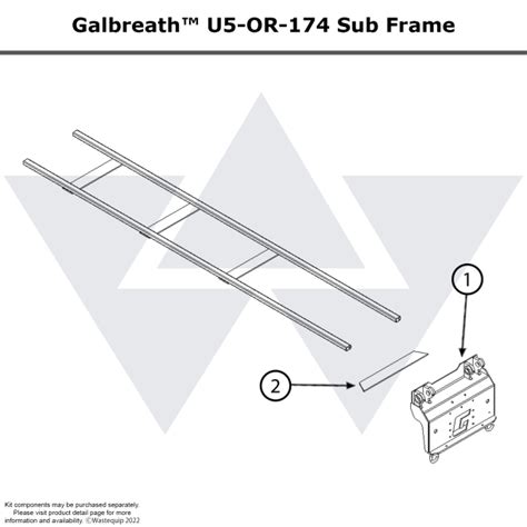 Galbreath™ Hoist U5 Or 174 Sub Frame Assembly