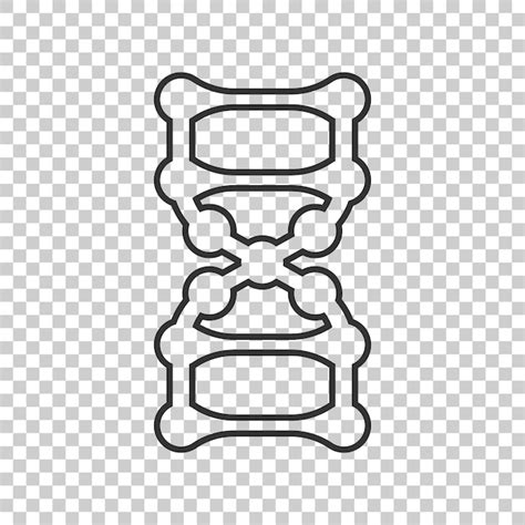 Premium Vector Dna Molecule Icon In Flat Style Atom Vector Illustration On White Isolated