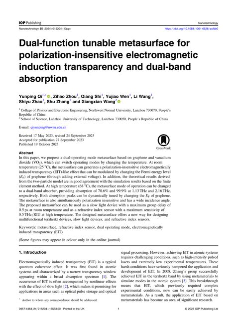Dual Function Tunable Metasurface For Polarization Insensitive Electromagnetic Induction
