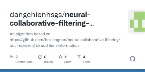 Github Dangchienhsgs Neural Collaborative Filtering Advance An Algorithm Based On Https