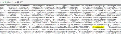 How To Get Rid Of Desktop Ini With Python S Os Listdir Method Of Any Windows Folder Stack