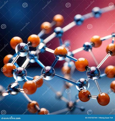 Model Of Molecular Structure Chemistry Representation Of Molecule Stock Illustration
