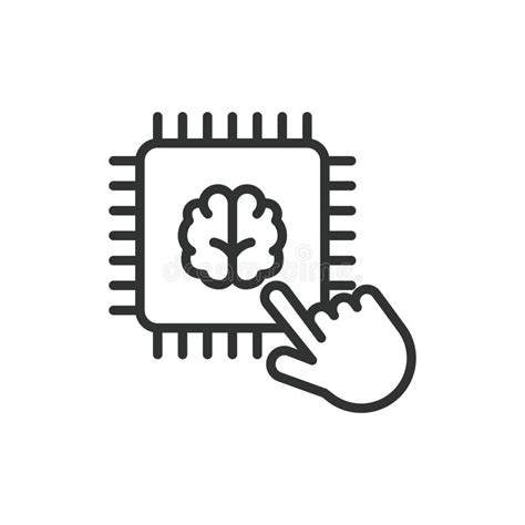 Ai Processor Chip Artificial Intelligence Technology Graphic Design Logo Vector Illustration