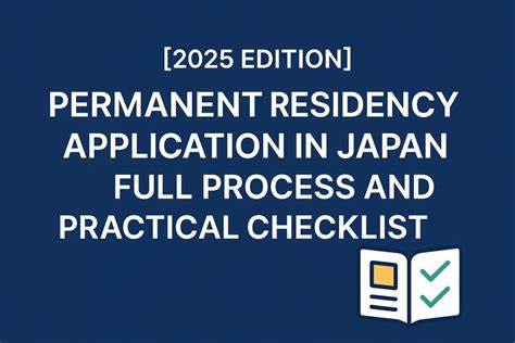 Permanent Residency Application In Japan Full Process And Practical