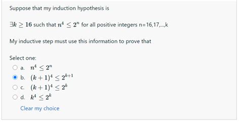 Solved Suppose That My Induction Hypothesis Is Ik 16 Such
