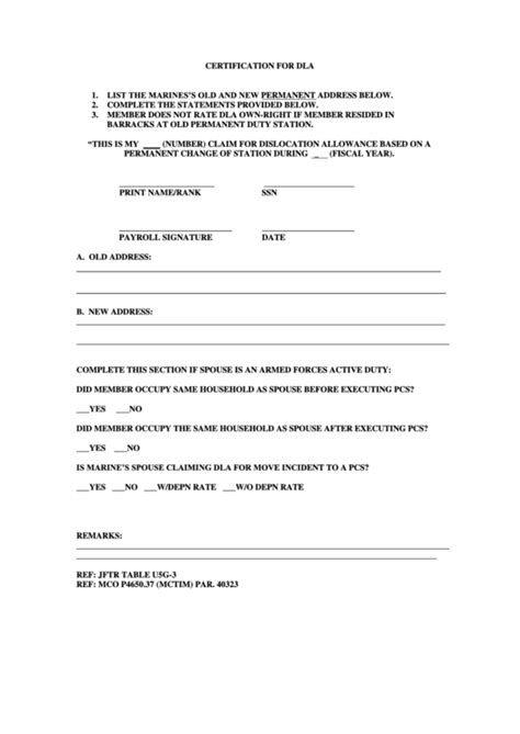 Certification For Dla Printable Pdf Download