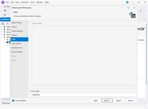 Exporting SQL Server Data To Microsoft Access Using Query Builder