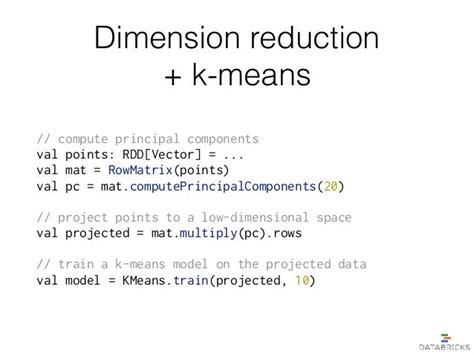 Scala How To Do Distributed Principal Components Analysis Kmeans