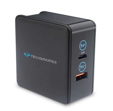 Techsmarter W Dual USB C PD Fast Charging Wall Charger With W Power Delivery W USB Port