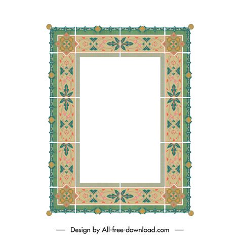 Decorative Frame Template Elegant Classical Symmetric Flat Design Vectors Images Graphic Art