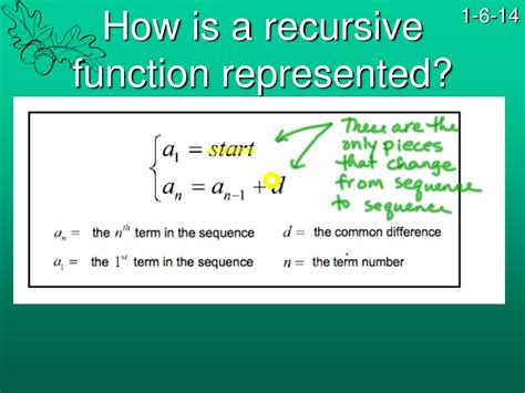 Ppt Recursive Formulas For Arithmetic Sequences Powerpoint