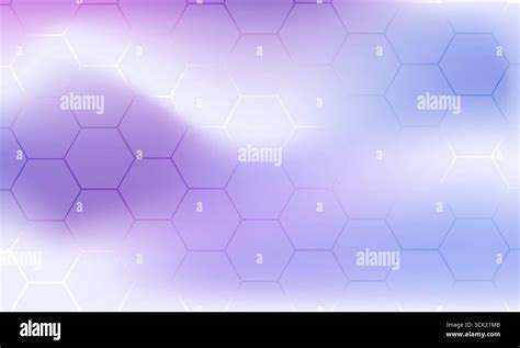Hexagonal Glass Texture With Soft Purple Flowing Gradient Background Vector Illustration Stock