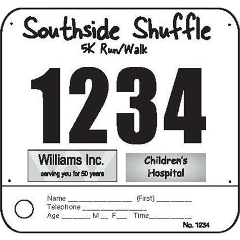 Custom Race Bibs Full Color Imprint