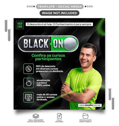 소셜 미디어 피드 블랙 프라이데이 프로모션 직업 과정 무료 Psd 파일