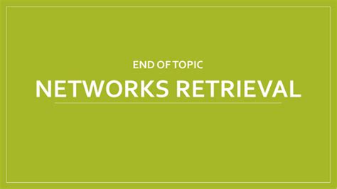 Networks Retrieval Teaching Resources