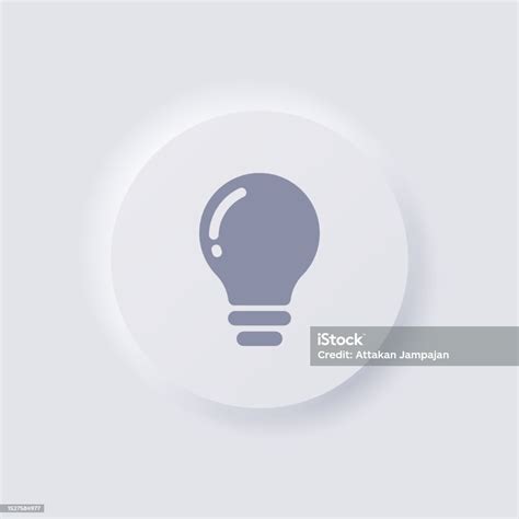 Lightbulb Icon White Neumorphism Soft Ui Design For Web Design Application Ui And More Button