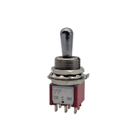 Mom Off Mom 12mm 6 Pin Three Position Momentary Toggle Switch For Instrumentation Mom Off Mom
