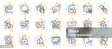 웹 응용 프로그램에 대한 수리 문서 지갑 및 음식 배달 라인 아이콘의 개요 집합입니다 픽토그램 아이콘입니다 벡터 360도 촬영에