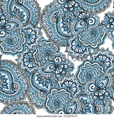 Decorative Ornate Repeating Pattern Ornamental Floral Stock