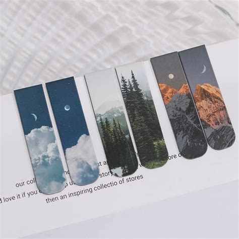 Magnetic Bookmark6 Pcs Book Mark Magnet Page Clip Magnetic Page