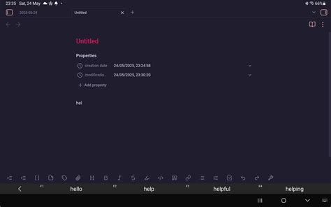 toolbar in editor below navigation on android bug reports obsidian forum
