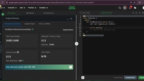 Gfg160 Gfg160dayschallenge Algorithms Codingjourney Problemsolving