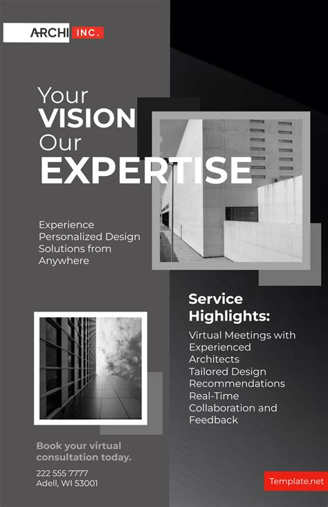 Free Architecture Digital Poster Template To Edit Online