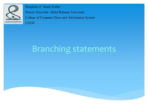 Ppt Branching Statements Powerpoint Presentation Free Download Id