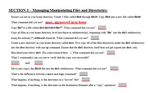 Solved Section 3 ﻿managingmanipulating Files And