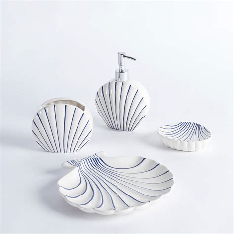 Shell Stripe Bathroom Accessories Pillow Talk