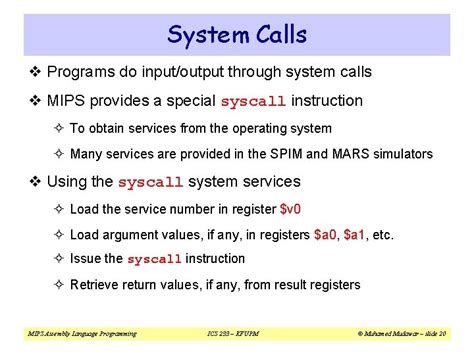Mips Assembly Language Programming Ics 233 Computer Architecture