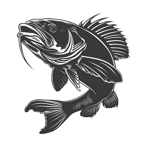 Premium Vector Silhouette Cod Fish Animal Black Color Only