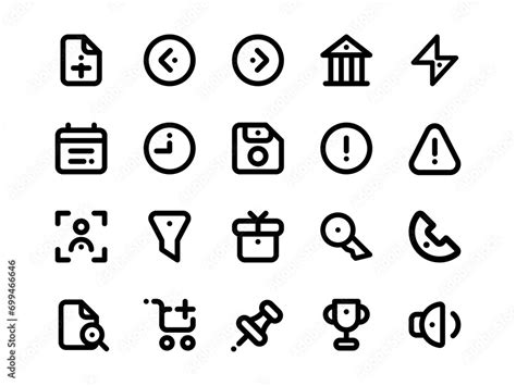 Outline Style User Interface Icon Pack Collection Of Essential Icon Sets Perfect For Websites