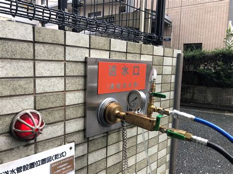 連結送水管配管耐圧試験 マンションアパートの施工事例 福岡市の消防設備工事点検修理は幸栄防災株式会社求人募集中