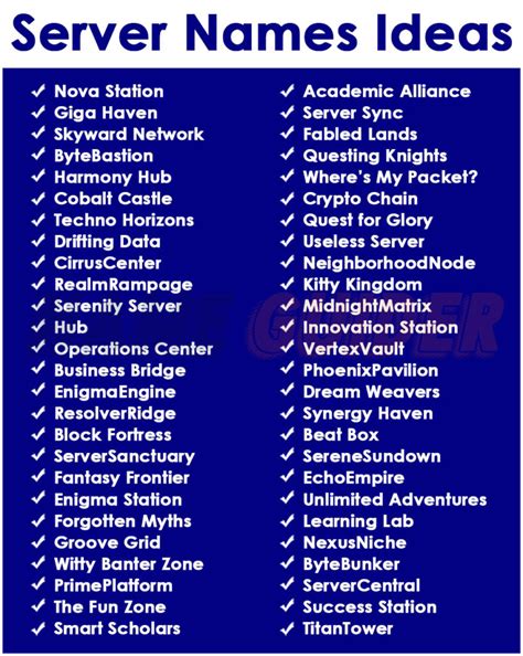 870 Server Names Ideas And Suggestions Name Guider