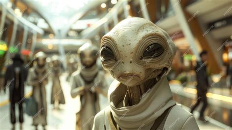 Premium Photo Aliens Shopping For Human Fashion In A Futuristic Mall