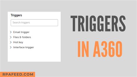 Triggers In Automation Anywhere A360