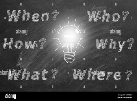 Six Most Common Questions Who What Where When Why How With