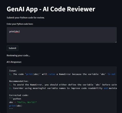Vidhika Marodia On Linkedin Ai Python Codereview Openai