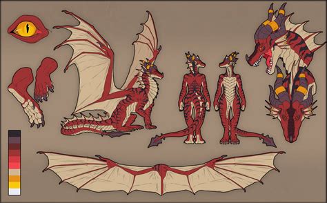 Dragon Ref Sheet For Feral117 [ych Commission] By Trioza On Deviantart