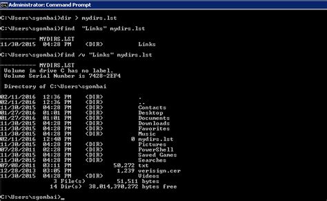 Windows Listing Folders In Cmd Which Does Not Have A Specific
