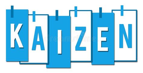 Kaizen Blue Bulb Texture Text Vertical Stock Illustration Illustration Of Blue Development