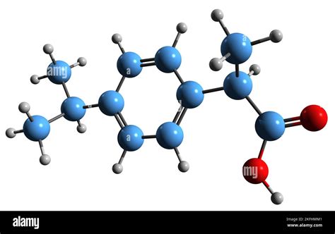 3d Image Of Ibuprofen Skeletal Formula Molecular Chemical Structure Of Nonsteroidal Anti