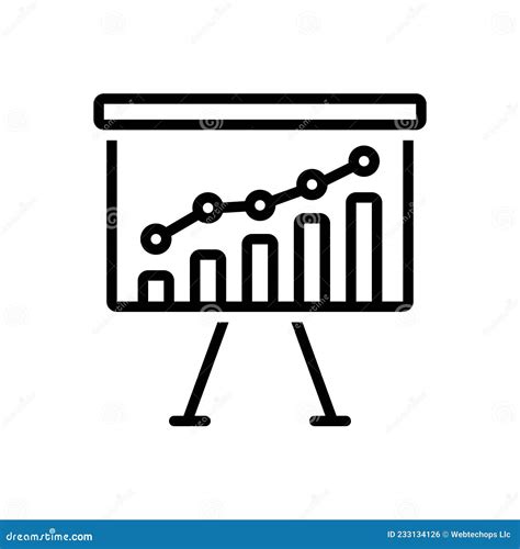 Black Line Icon For Trend Tendency And Financial Stock Vector Illustration Of Sign Tendency